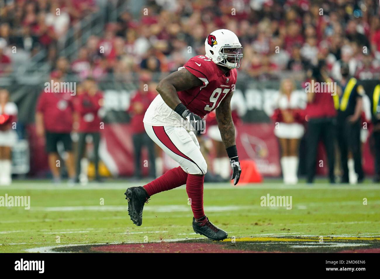 Arizona Cardinals defensive lineman Jordan Phillips (97) drops in ...