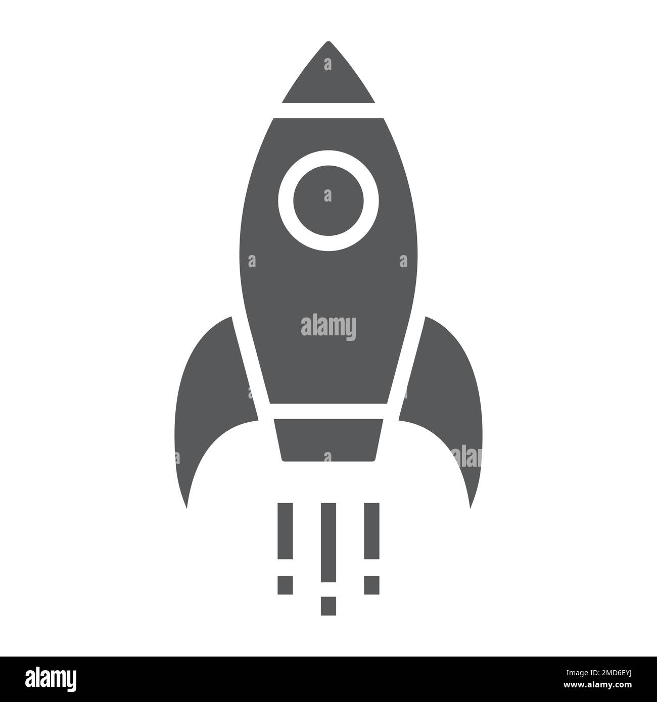 Startup glyph icon, development and business, rocket sign vector ...