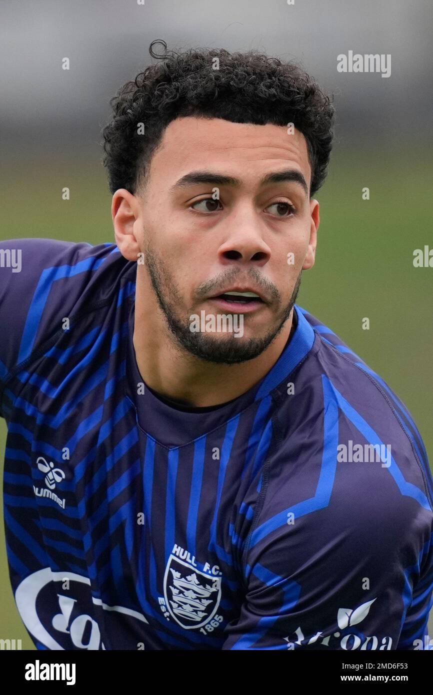 Darnell McIntosh #5 of Hull FC during the Rugby League Pre Season match ...