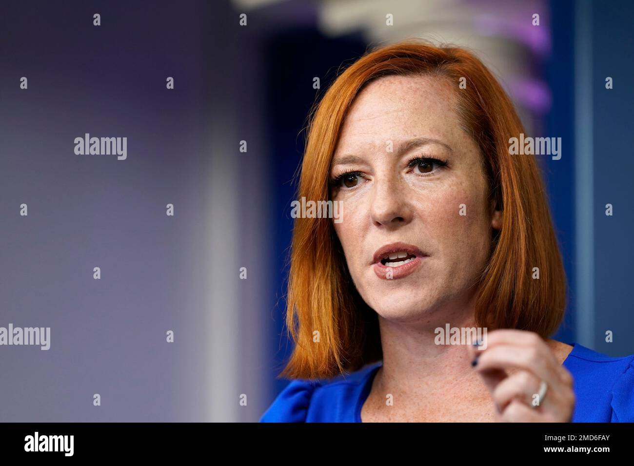 White House press secretary Jen Psaki speaks during the daily briefing ...
