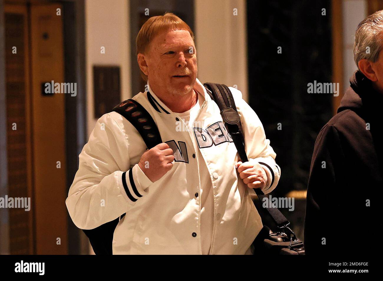 Mark Davis, owner of the Las Vegas Raiders, leaves the NFL owners ...