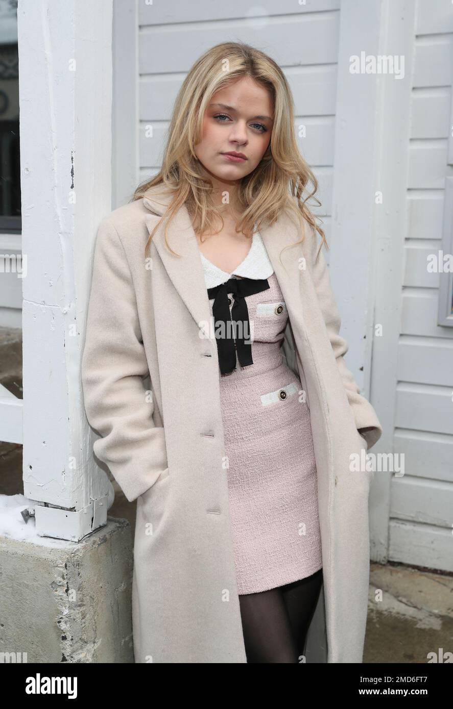 Kylie Rogers poses to promote the film "Landscape with Invisible Hand ...