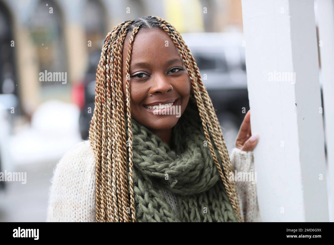 Executive Producer Gabby Shepard poses to promote the film "Landscape ...
