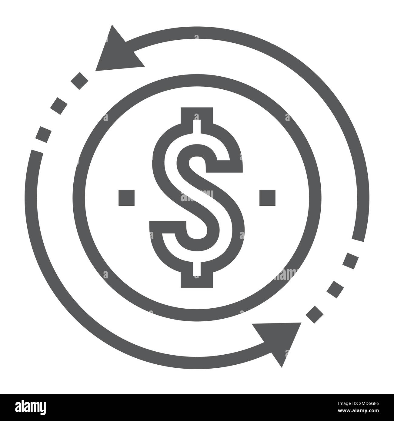 Return on investment line icon, development and business, money back ... Return on investment line icon, development and business, money back ...