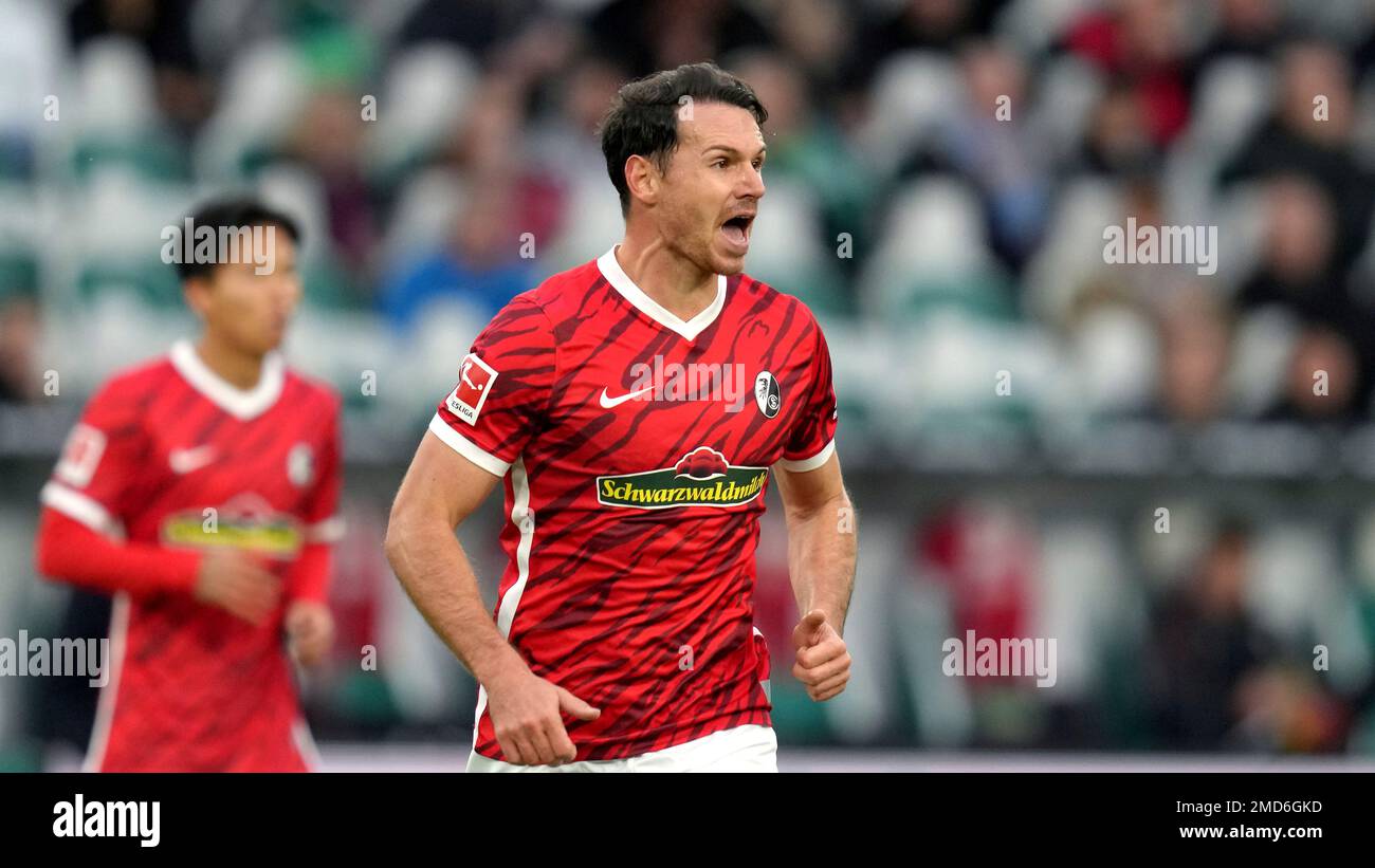 Freiburg's Nicolas Hoefler during the German Bundesliga soccer match ...