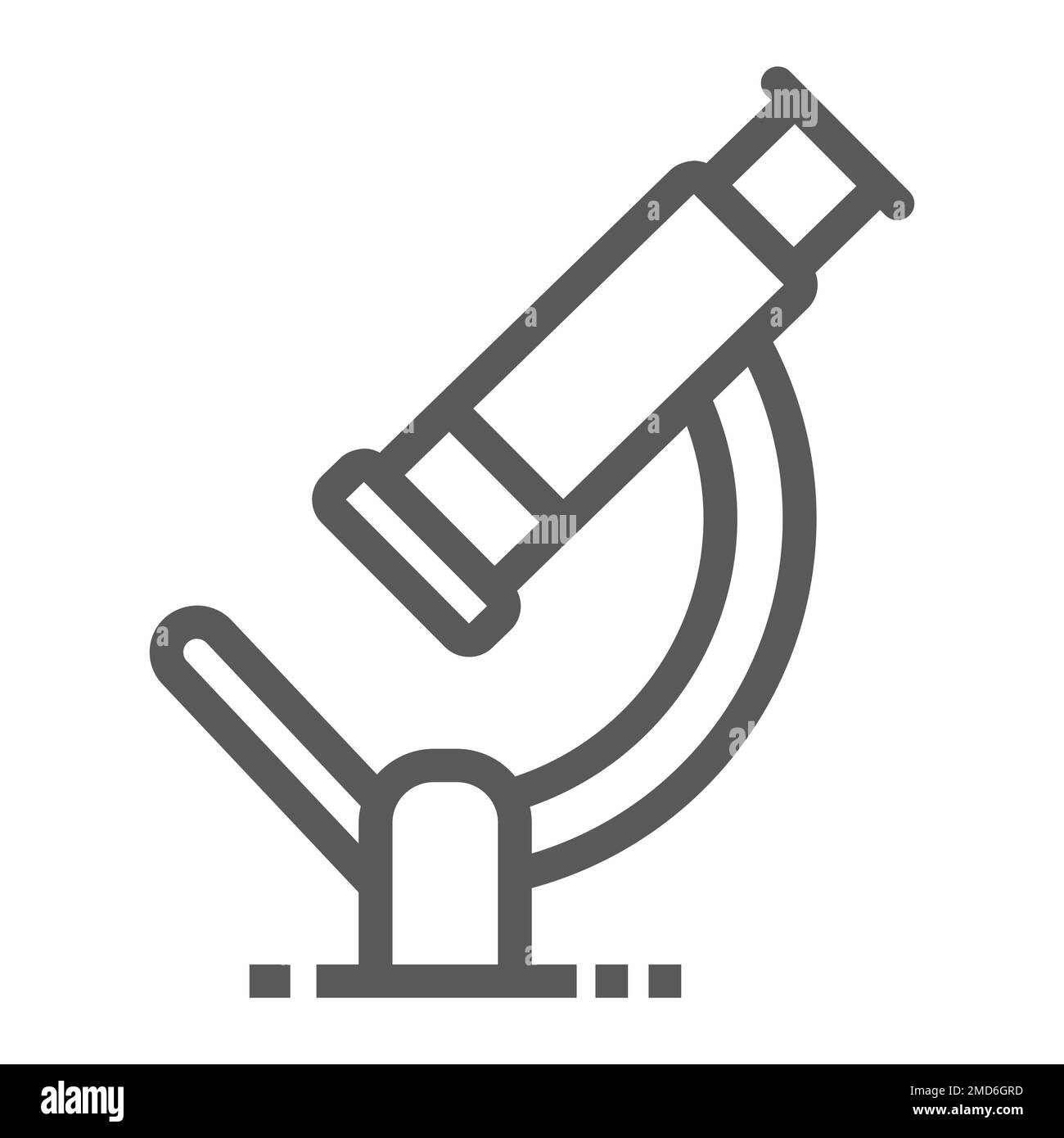 Microscope line icon, science and biology, research sign vector ...