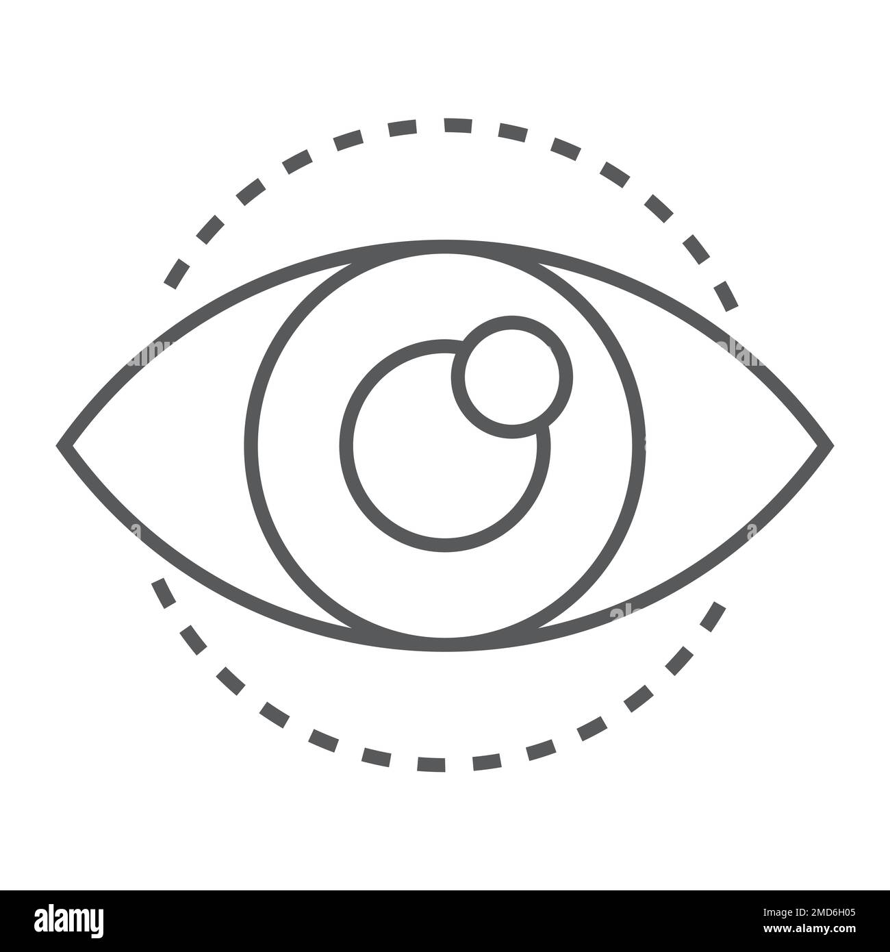 Vision thin line icon, development and business, eye sign vector ...