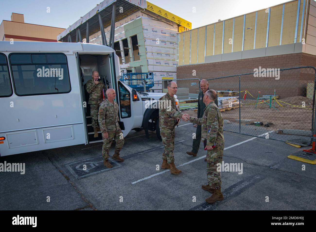 Col. Jay Orson, 412th Electronic Warfare Group commander, greets Gen ...