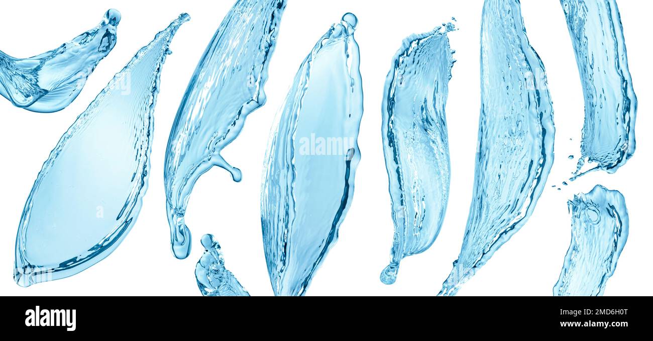 Water splash isolated on white background, collection Stock Photo - Alamy
