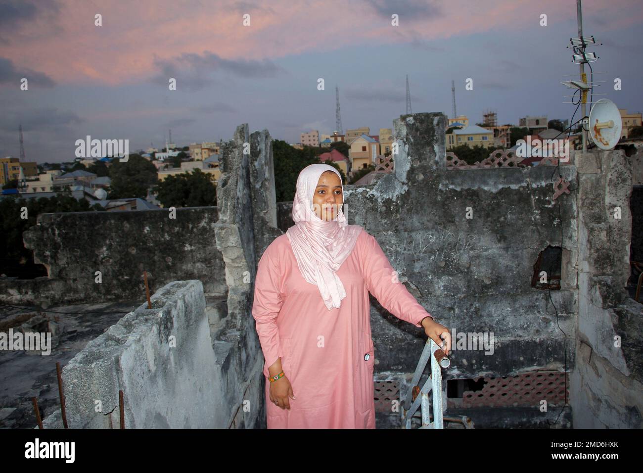 Somali artist Sana Ashraf Sharif Muhsin, 21, is photographed on the ...