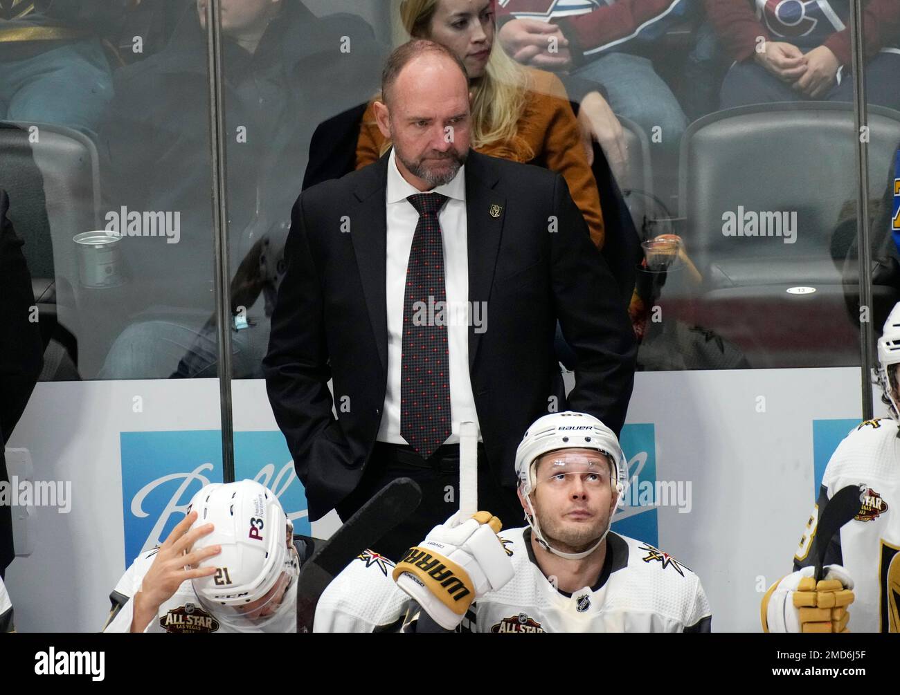 Vegas Golden Knights head coach Peter DeBoer in the third period of an ...