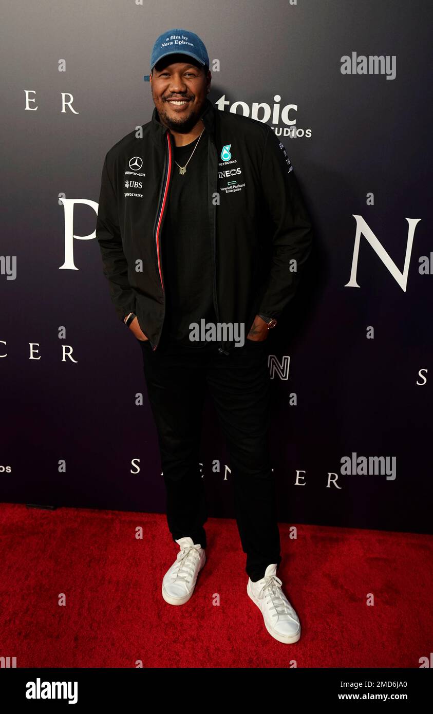 Travon Free poses at the premiere of the film "Spencer" at the ...