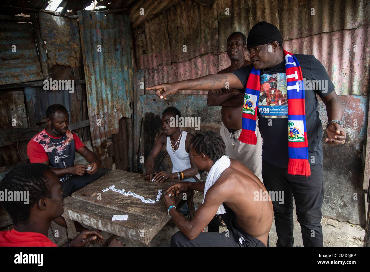Jimmy Cherizier, aka Barbecue, a former policeman who leads the G9 gang ...