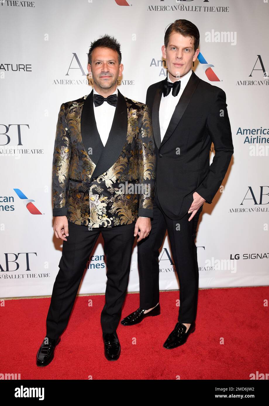 Paul Arnhold, left, and designer Wes Gordon attend the American Ballet ...