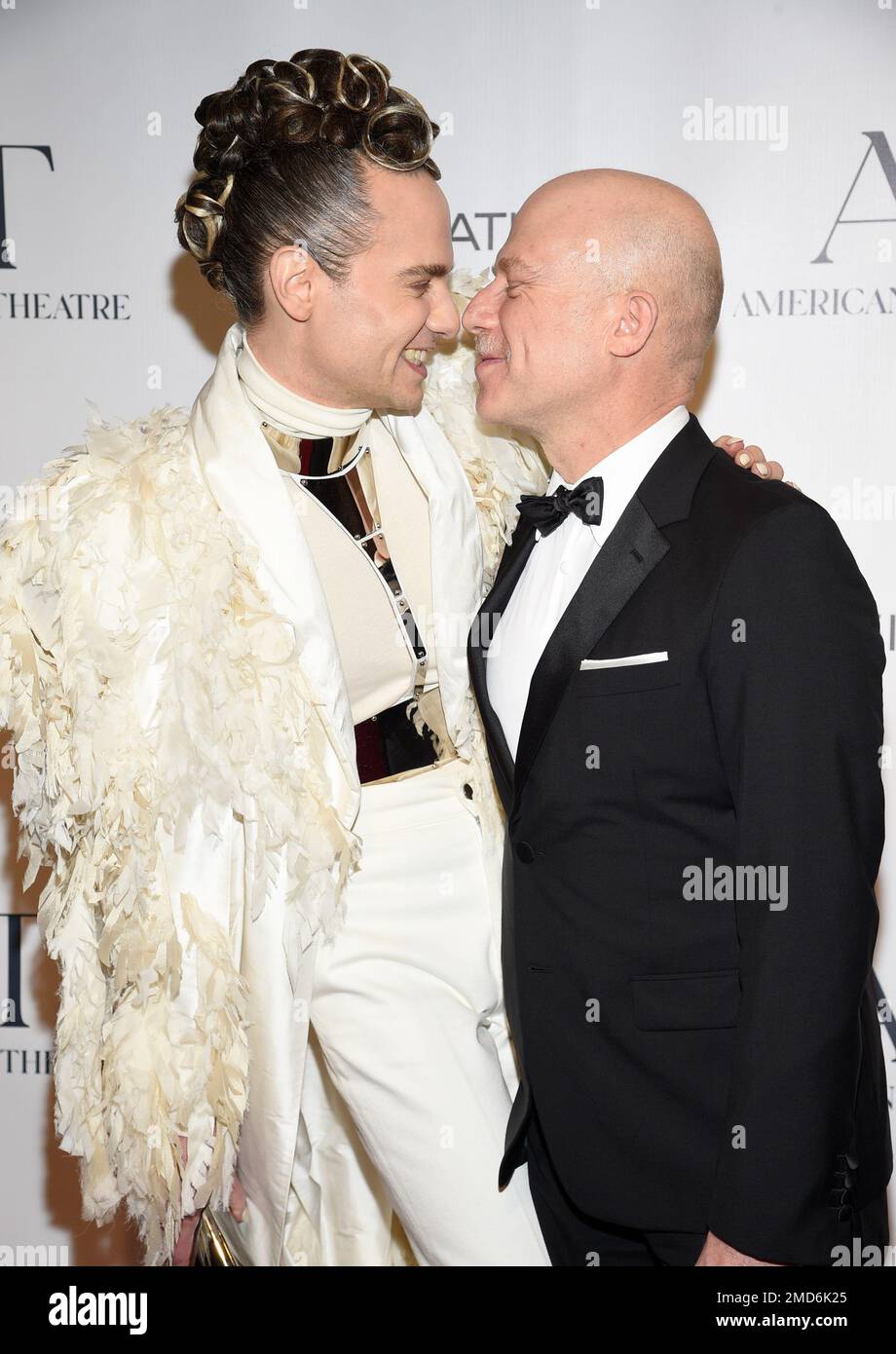 Jordan Roth, left, and husband Richie Jackson attend the American ...