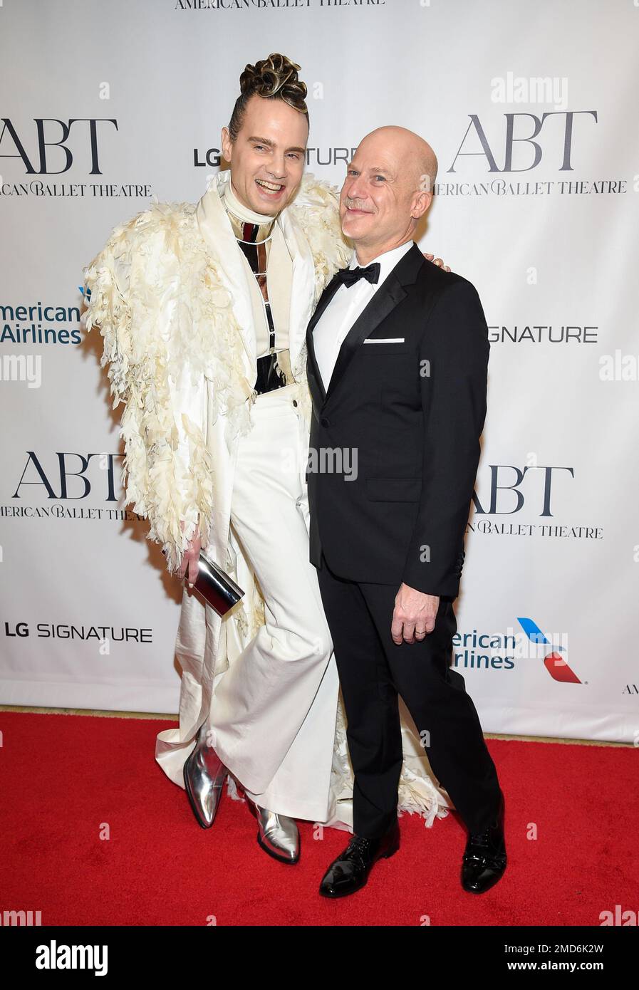 Jordan Roth, left, and husband Richie Jackson attend the American ...