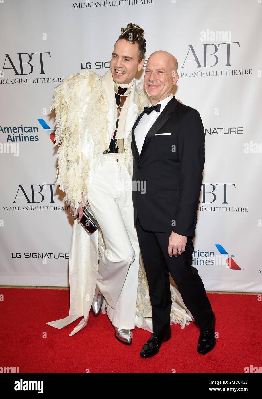 Jordan Roth, left, and husband Richie Jackson attend the American ...