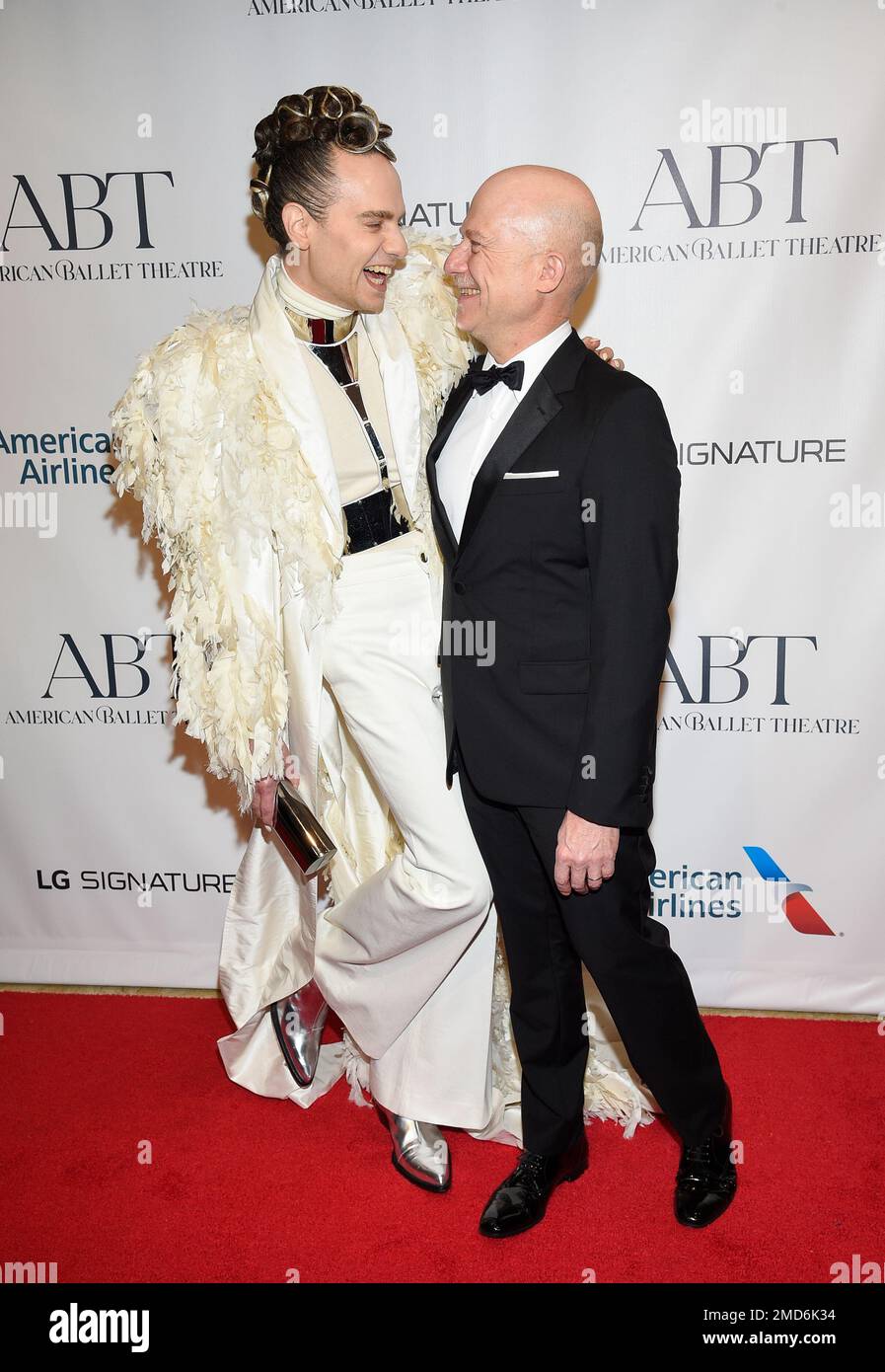 Jordan Roth, left, and husband Richie Jackson attend the American ...