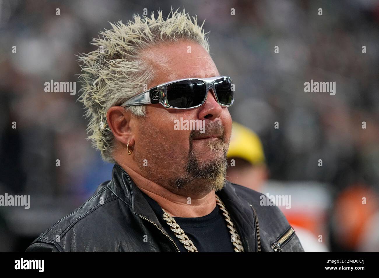 Guy Fieri during the second half of an NFL football game between the ...