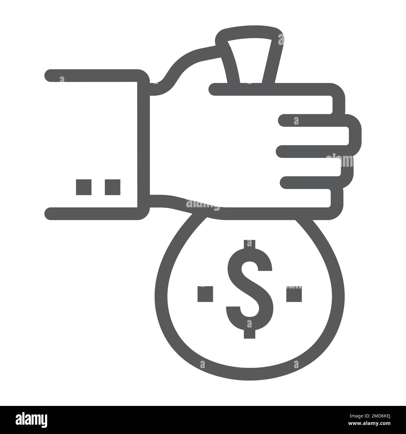 Investment line icon, development and business, finance sign vector ...