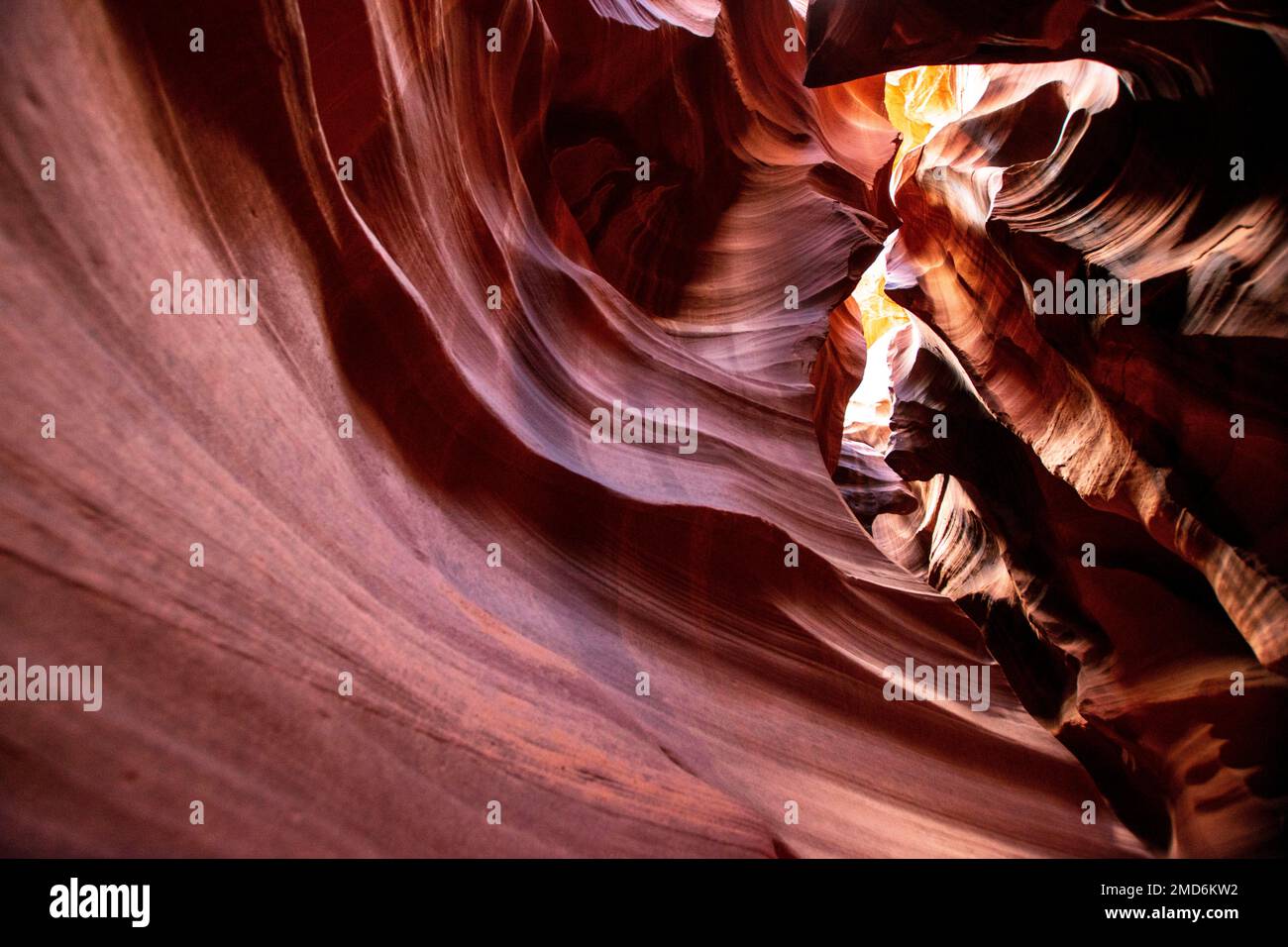Upper Antelope Canyon is a famous slot canyon near Page, AZ, USA ...