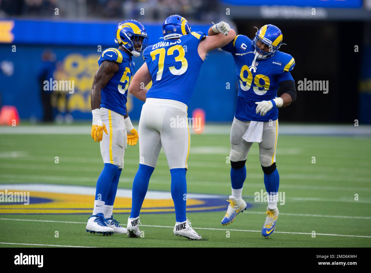 Los Angeles Rams outside linebacker Leonard Floyd (54) offensive tackle ...