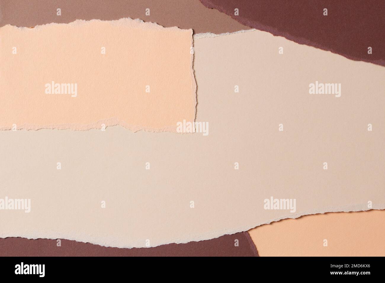 Abstract beige brown colors background. Grunge ripped torn paper pieces ...