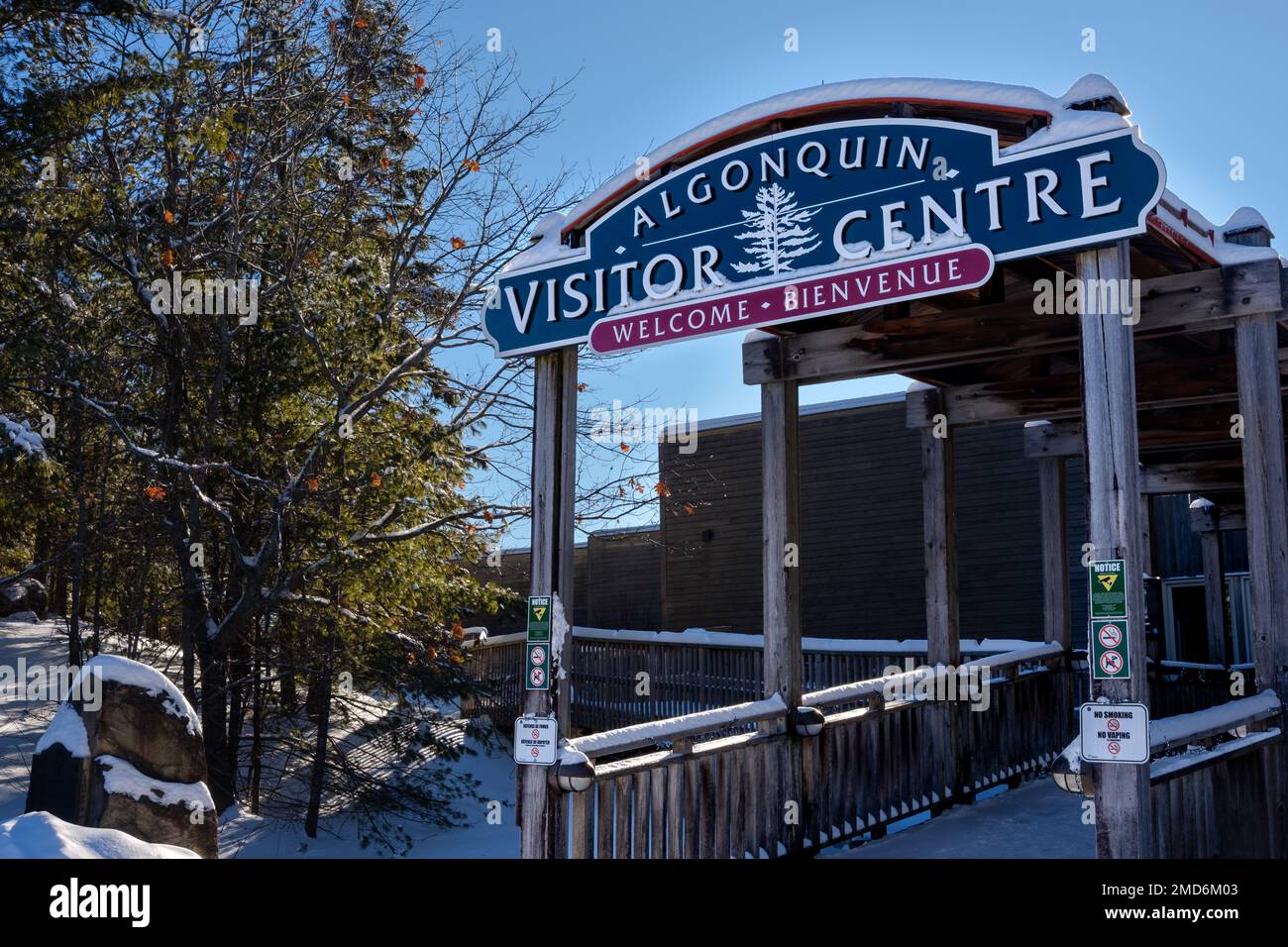 Algonquin Provincial Park, Ontario, Canada - January 14, 2023: The ...