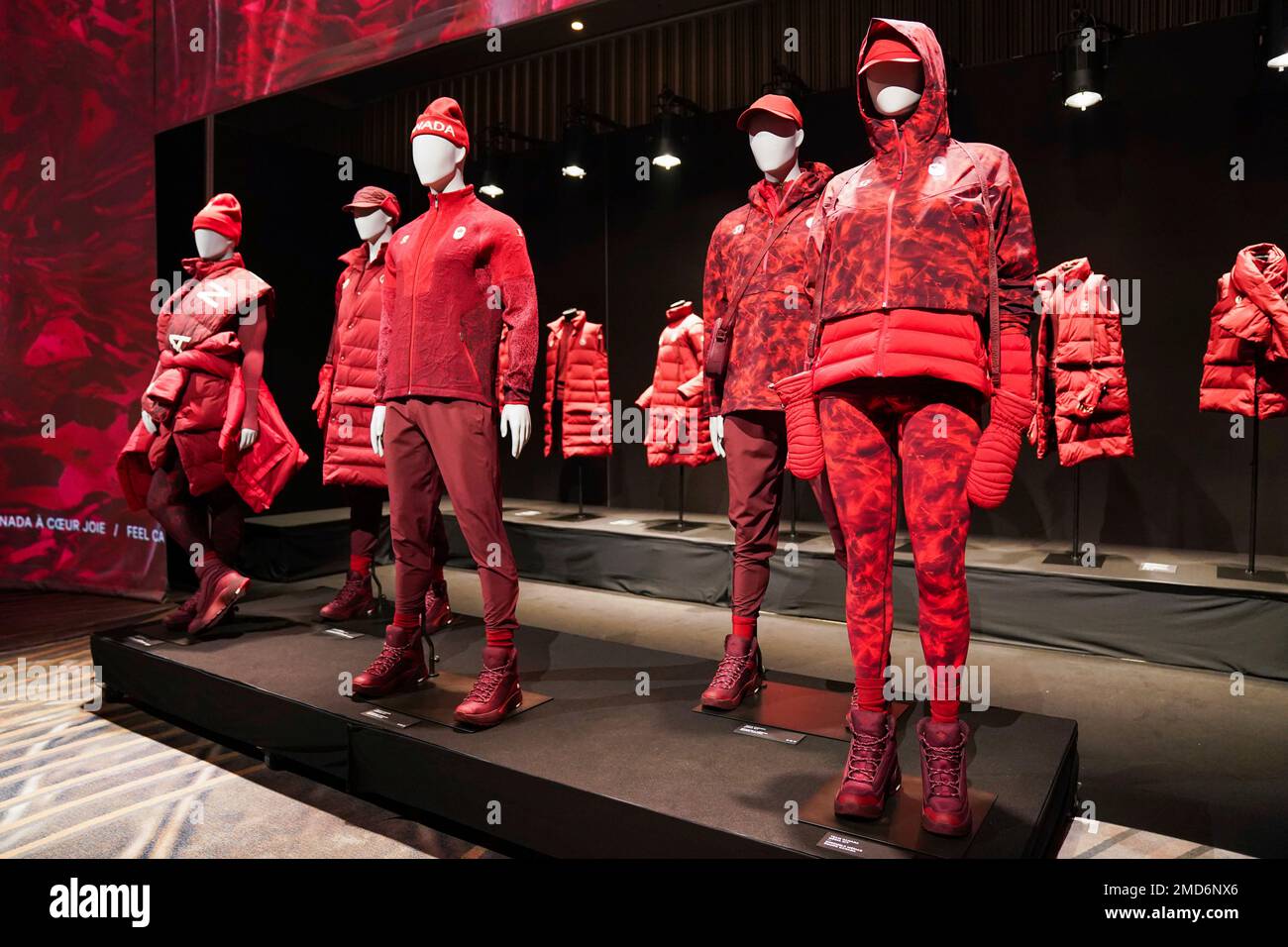 The new Lululemon athlete kit is displayed at the Team Canada x ...