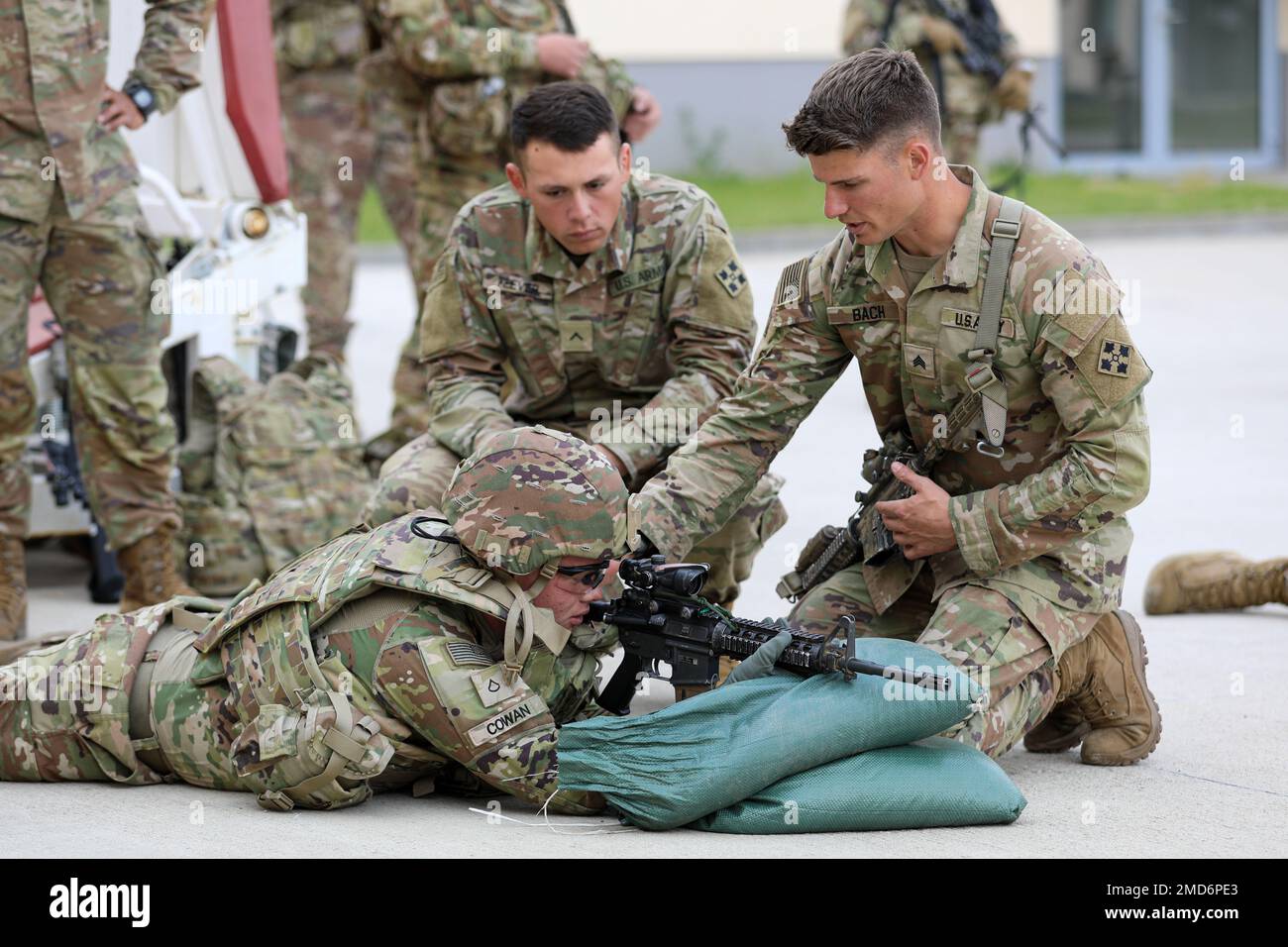 U.S. Army Sgt. Karl Bach, a scout sniper assigned to 1st Battalion ...
