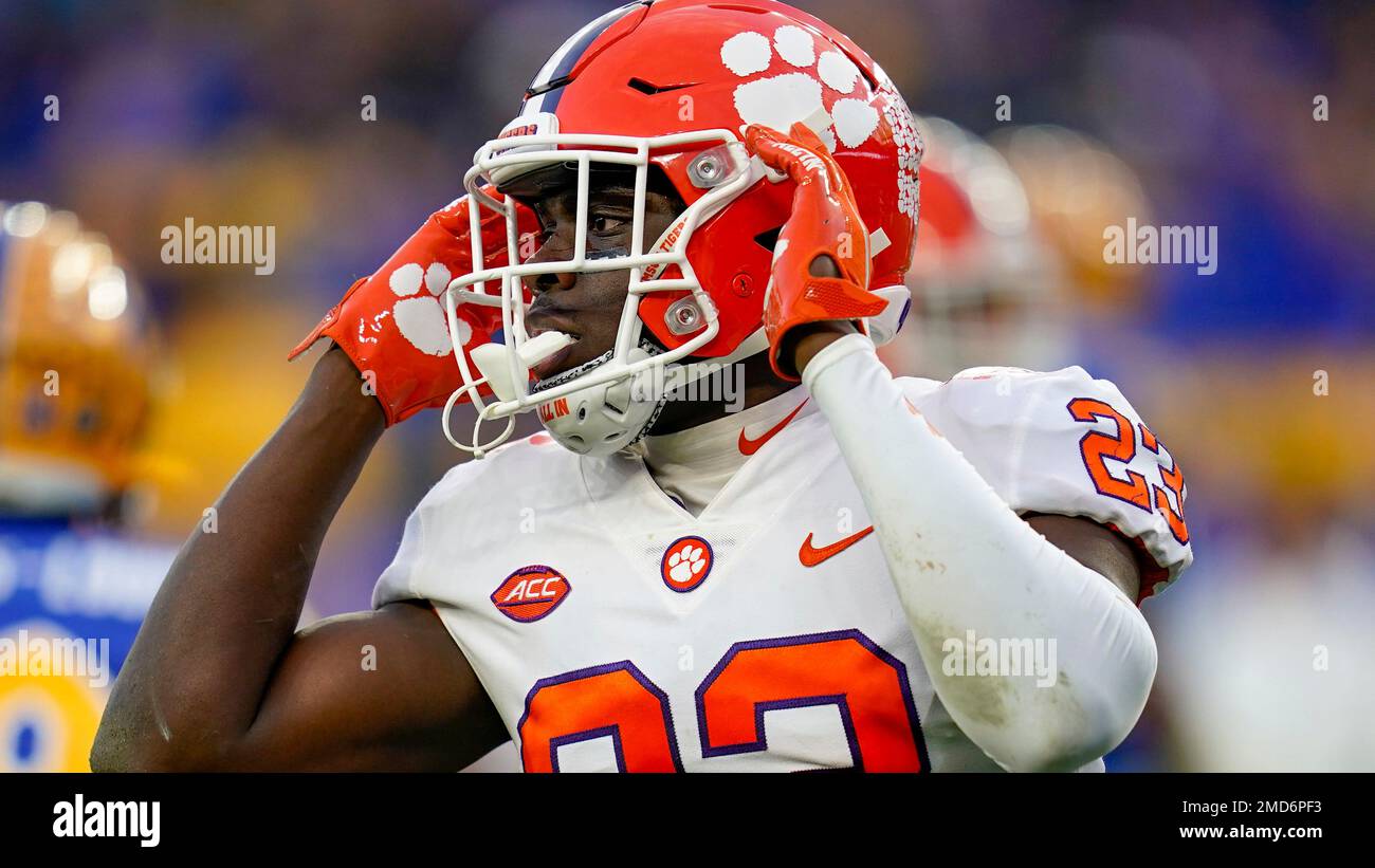 Clemson cornerback Andrew Booth Jr. (23) plays against Pittsburgh ...