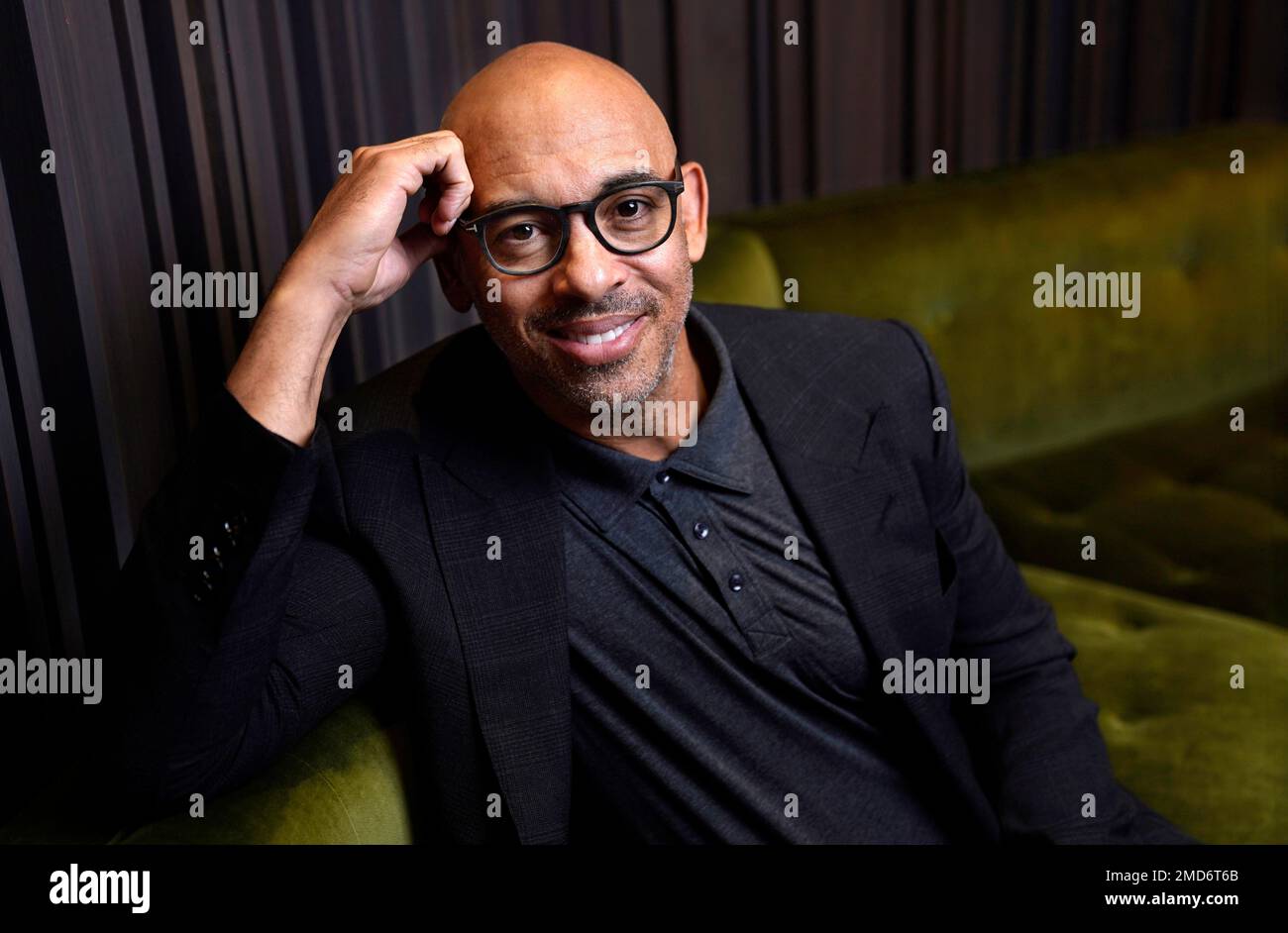 Harvey Mason jr., CEO of The Recording Academy, poses for a portrait at ...