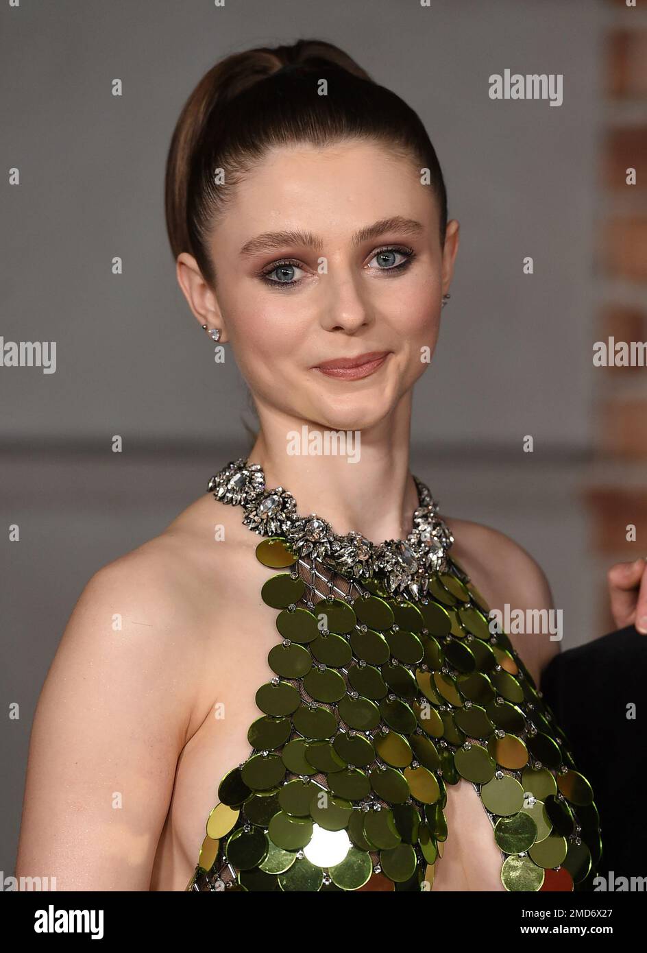 Thomasin McKenzie arrives at the premiere of "Last Night in Soho" on ...