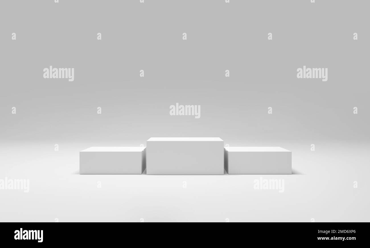 Victory podium on white light living room. Success concept. 3d ...