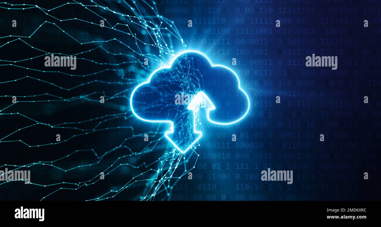 Neural Connections Of Data Entering The Cloud Computing And Binary 3012