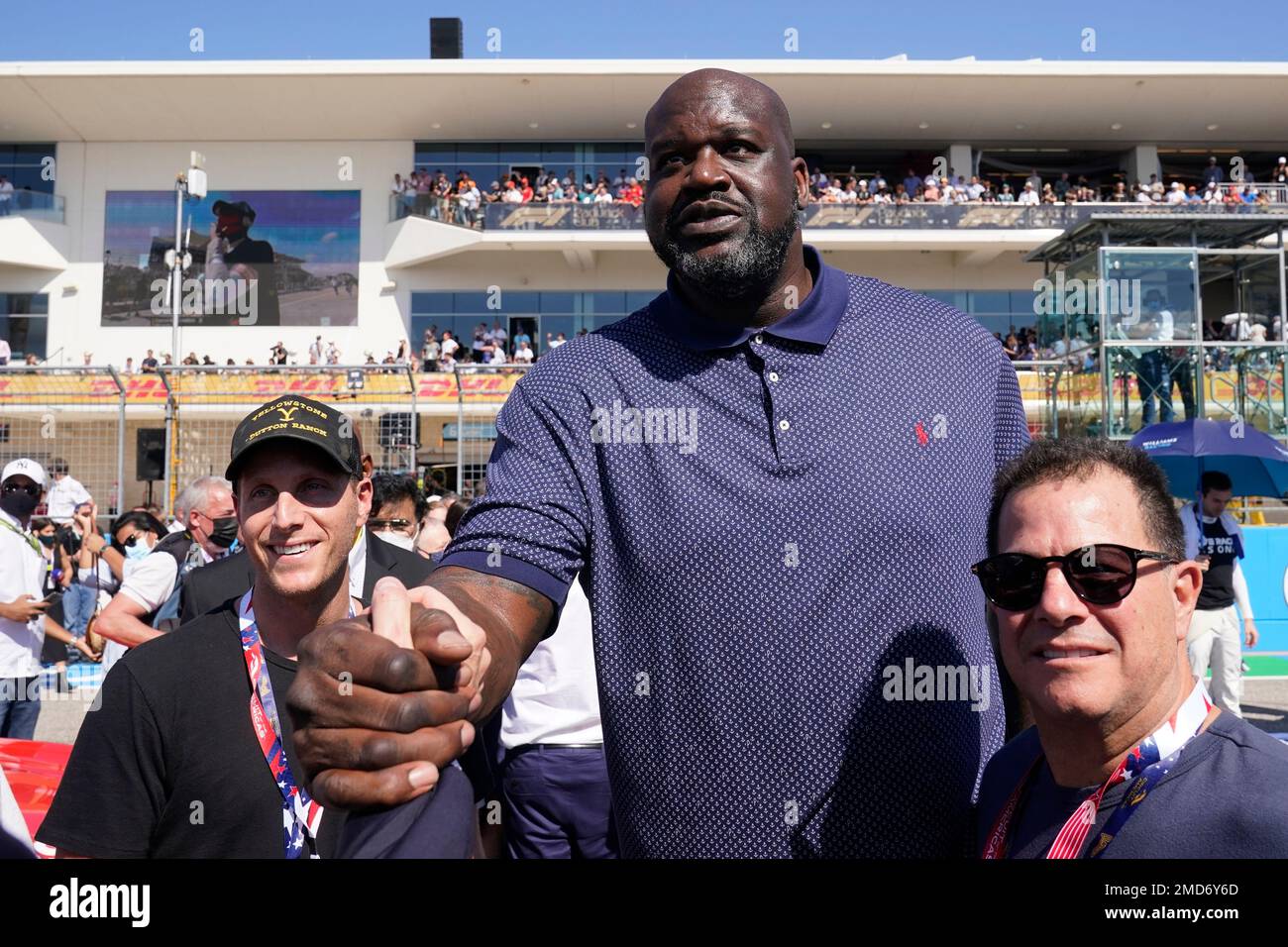 Shaquille O'Neal on the grid before the F1 U.S. Grand Prix auto race at ...