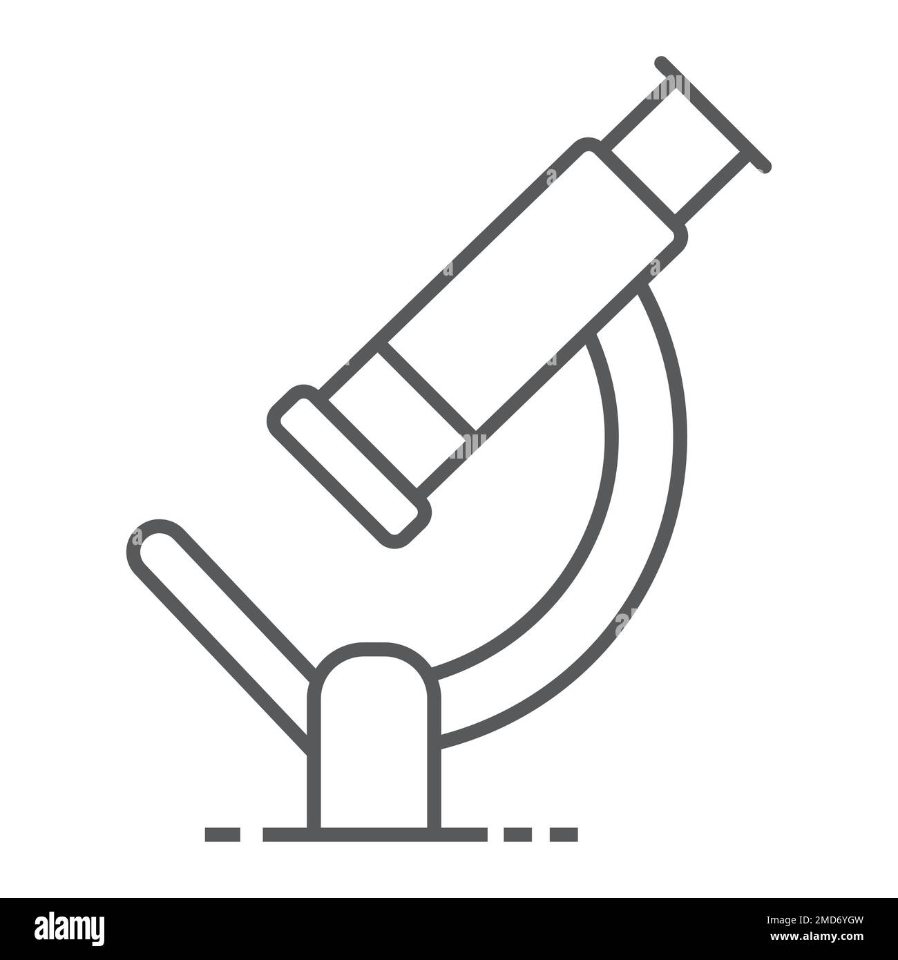 Microscope line icon, science and biology, research sign vector ...