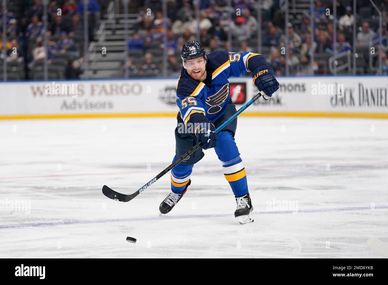 St. Louis Blues' Colton Parayko passes during the second period of an ...