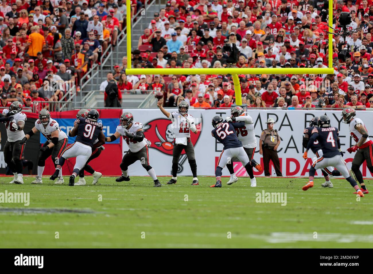 Tampa Bay Buccaneers quarterback Tom Brady (12) passes the ball during ...