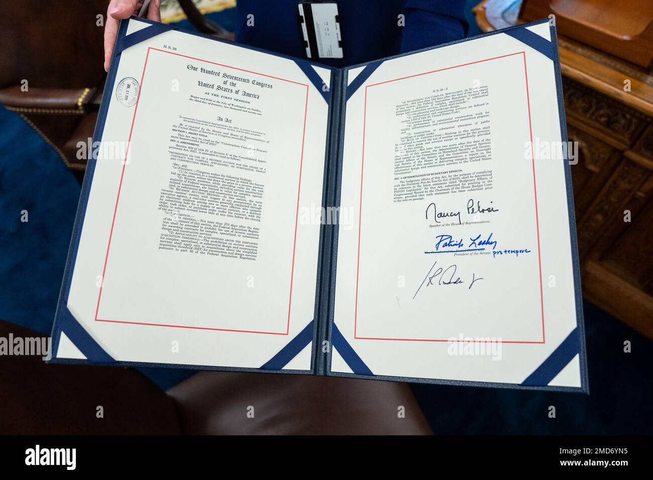 Reportage: The President’s signature is seen on the Construction ...