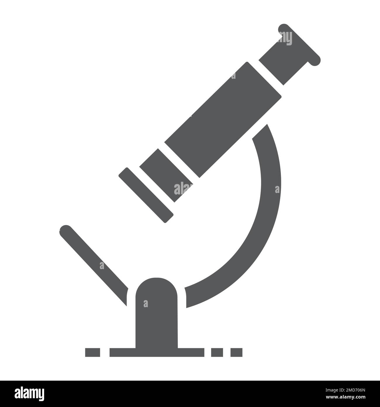 Microscope glyph icon, science and biology, research sign vector ...
