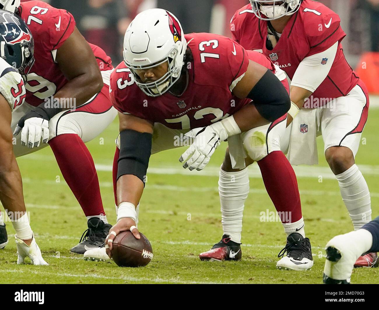 Arizona Cardinals center Max Garcia (73) during the second half of an ...