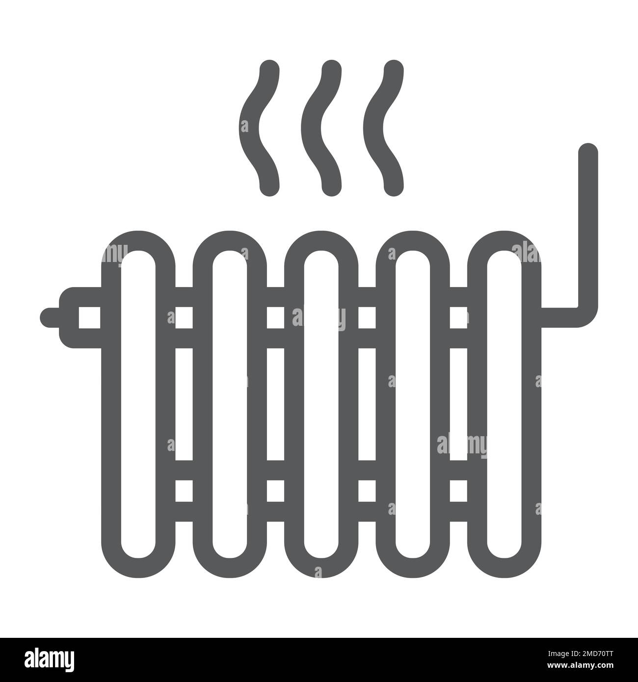 Radiator heating line icon, Real estate and home, heat sign vector ...
