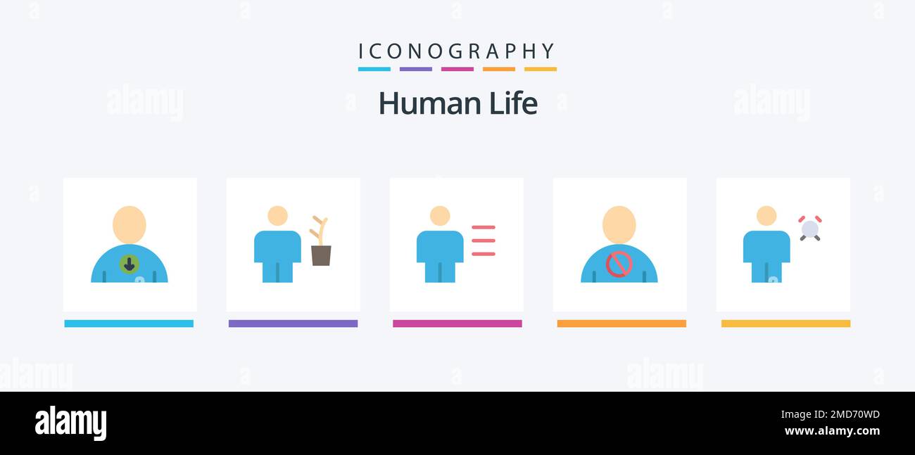 Human Flat 5 Icon Pack Including human. body. analytics. blocked. human ...