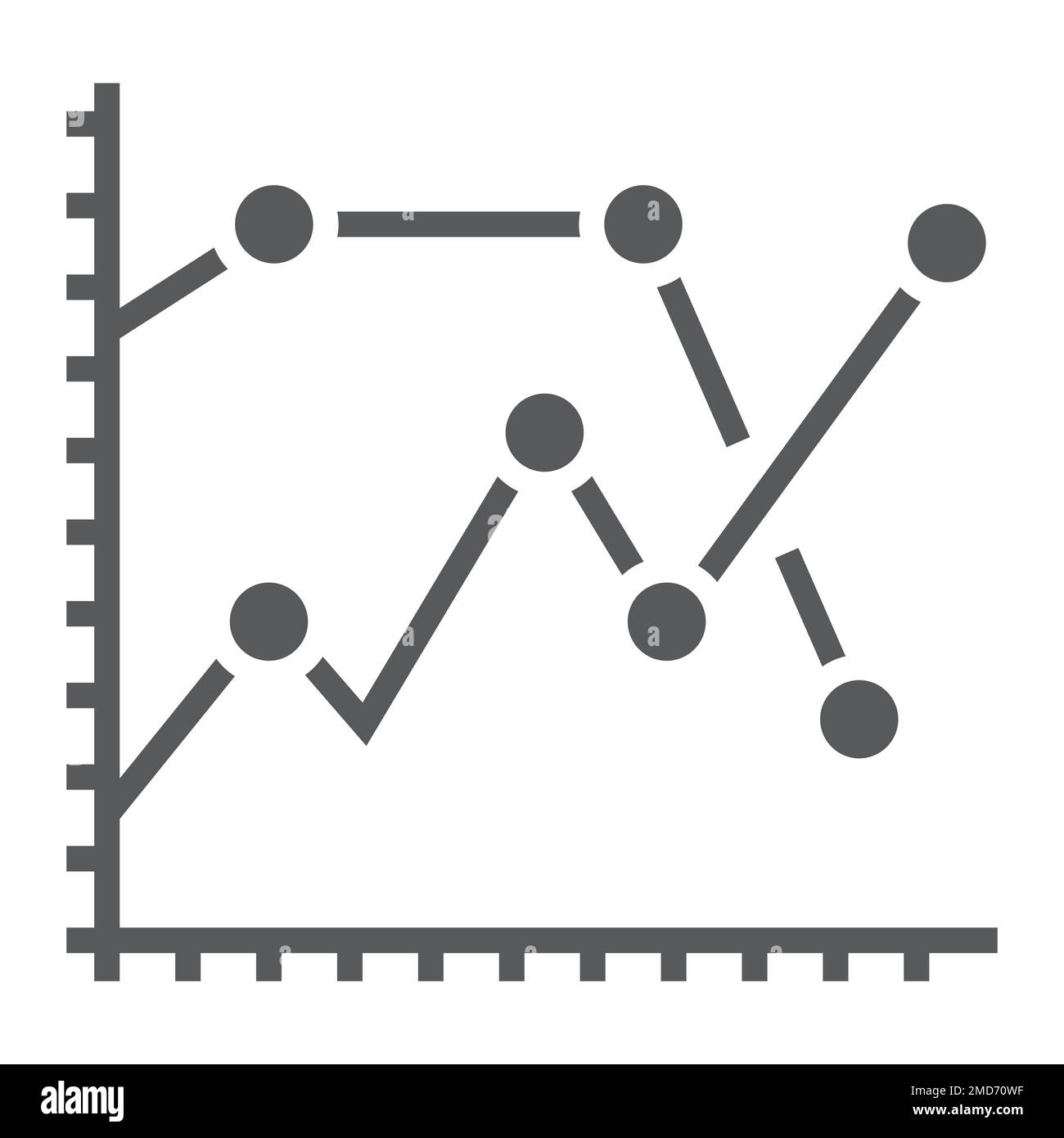 Analytics graph glyph icon, development and business, chart sign vector graphics, a solid ...