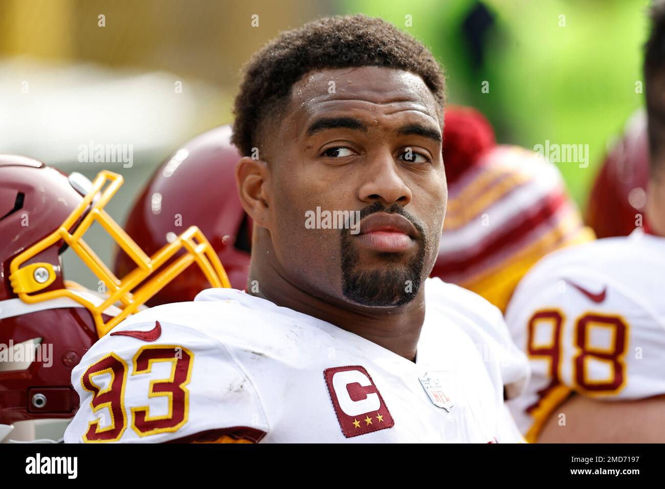 Washington Football Team defensive tackle Jonathan Allen (93) looks on ...