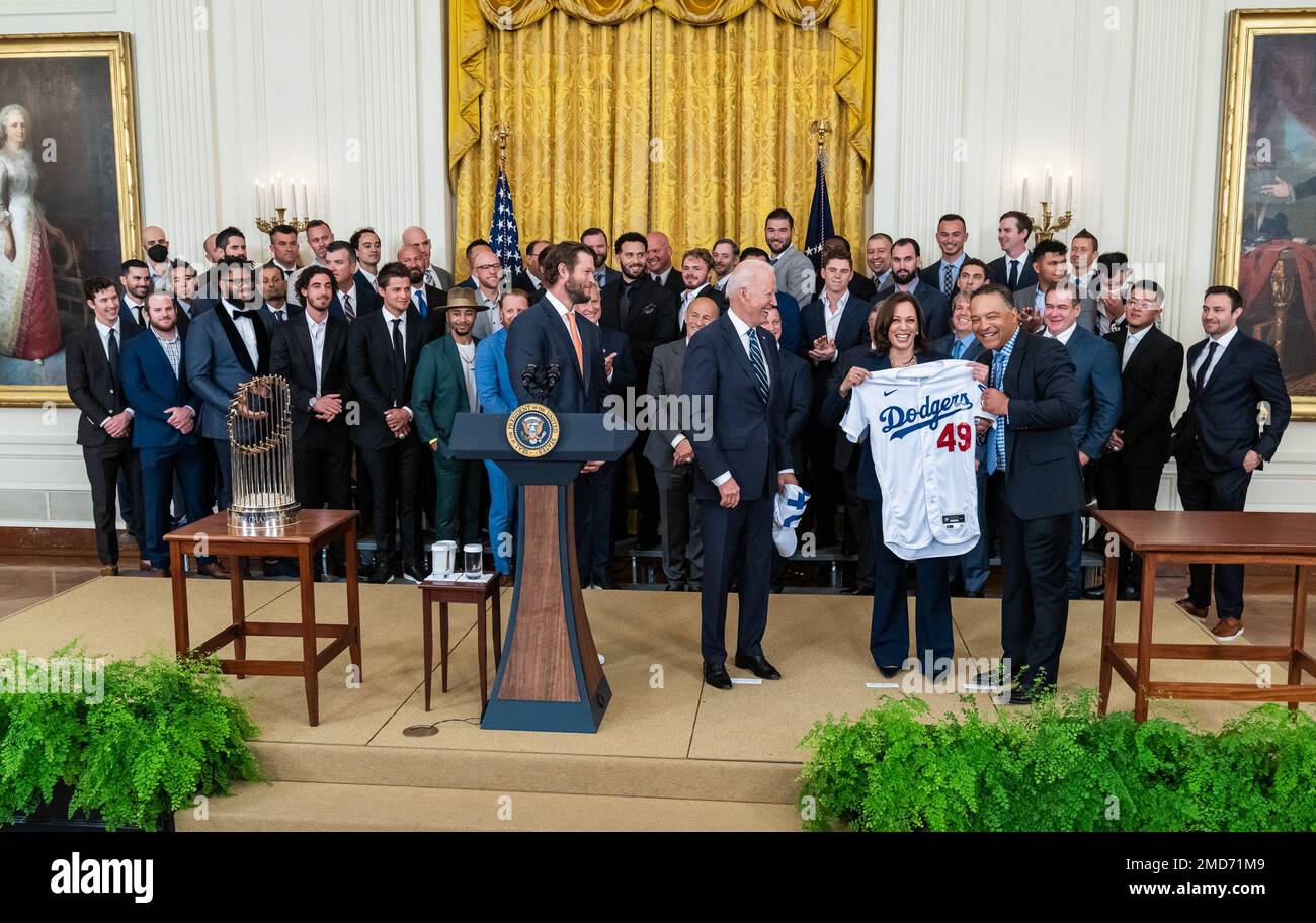Reportage: President Joe Biden looks on as Vice President Kamala Harris ...