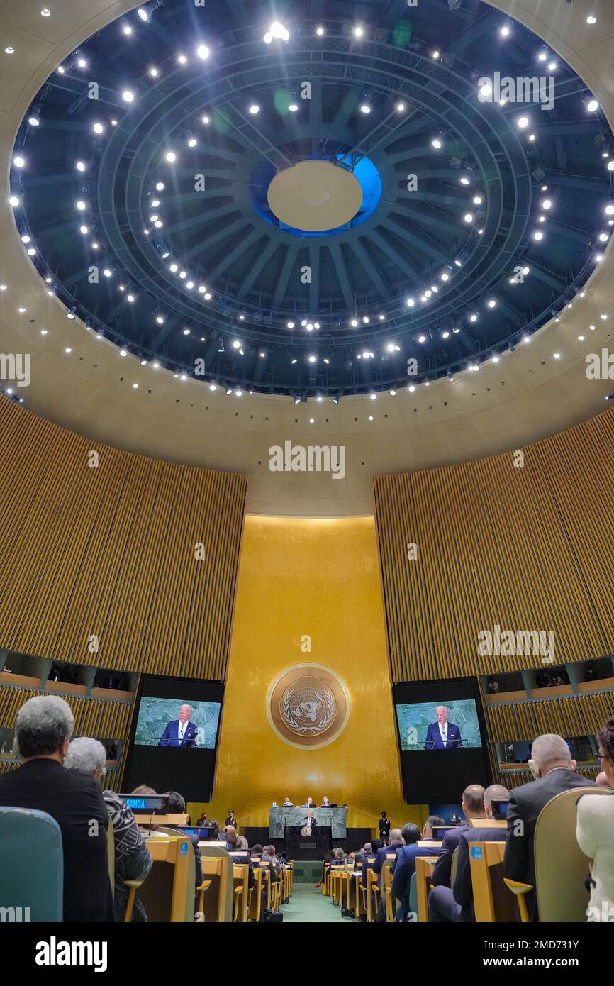 Reportage: President Joe Biden delivers remarks at the 77th Session of the United Nations ...