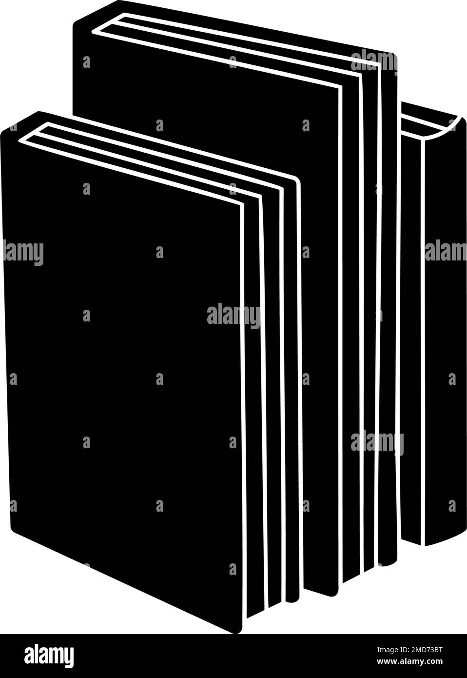 Stack of books silhouette. Education symbol. Book silhouette. Bookstore ...