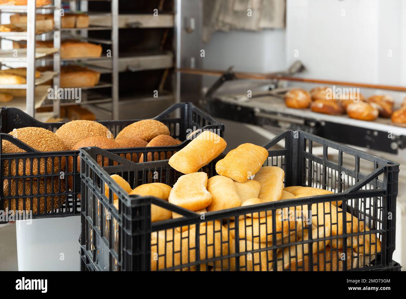 View of appetizing fresh baked bread Stock Photo - Alamy